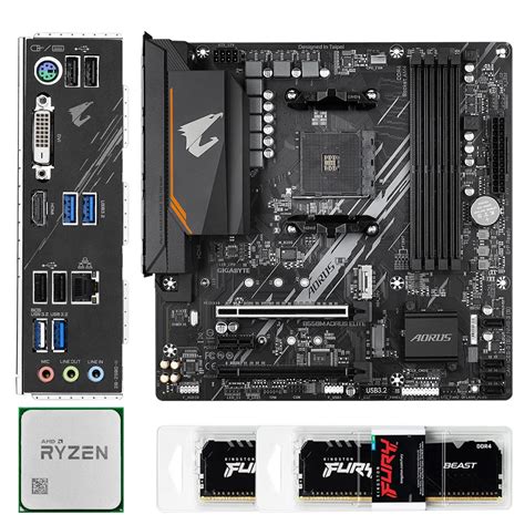 Процессор AMD RYZEN 5 5600X Gigabyte B550M AORUS ELITE AM4 материнская ...
