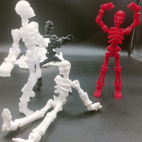 Sunsanly 3d Printed Skeleton Action Figure Multi Jointed Movable Skeleton Model Articulated
