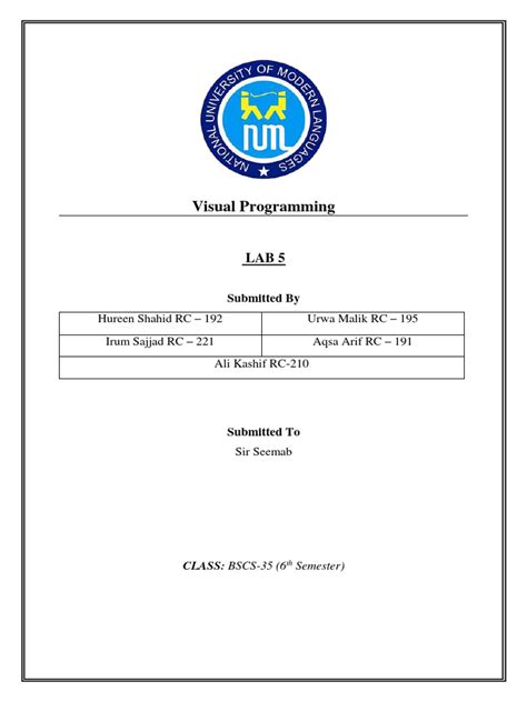 Lab05 Pdf Object Computer Science Software