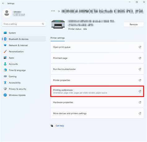 Print Printing Preferences Window Of The Printer Driver
