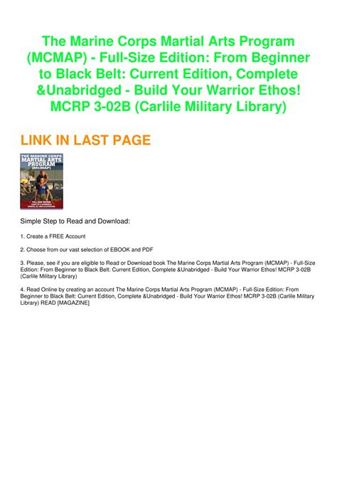 Ppt [pdf Read Online] The Marine Corps Martial Arts Program Mcmap Full Size Edit