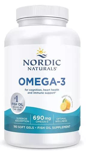 Ômega 3 Nordic Naturals 690 mg 180 Cápsulas | Frete grátis