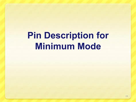 Pin Diagram Details Of 8086 Microprocessor Ppt