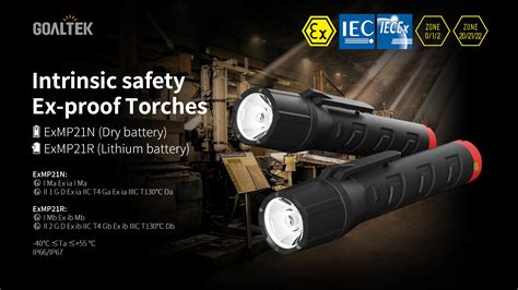 Explosion Proof Flashlight Atex Portable Torch Lighting For Zone 0 1 2