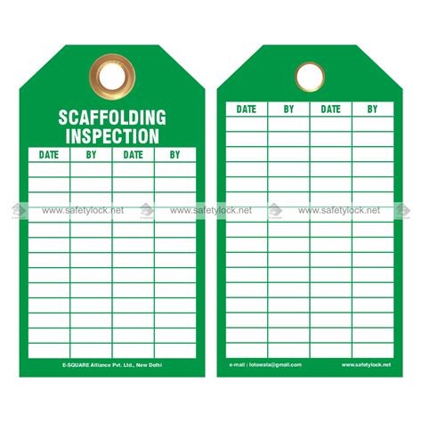Green Color Scaffolding Tags For Scaffold Safety E Square Green Color Scaffolding Tags For Scaffold Safety E Square