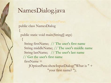 Ppt Joptionpane Class Powerpoint Presentation Free Download Id256246
