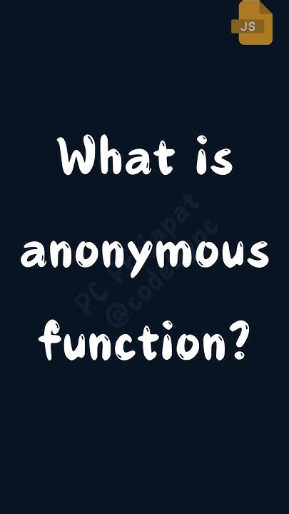 What Is Anonymous Function Javascript Interview Questions Js Javascriptdev Interview Youtube
