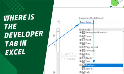 Developer Tab In Excel What Why And Where Earn And Excel