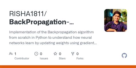 Github Risha1811backpropagation Deeplearning Implementation Of The