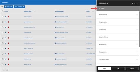 Table Builder Table Menu Wp Data Access