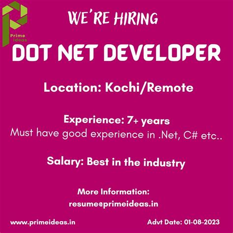 Jinu Joy On Linkedin Dotnetdeveloper Dotnetjobs Csharpdotnet Csharp