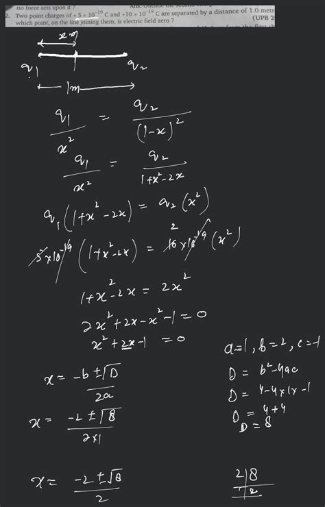 2 Two Point Charges Q And 9q Are Separated By A Distance Of 10a Find