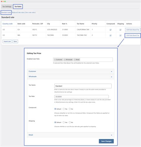 Woocommerce Role Based Tax Rates Tax Display And Classes