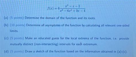 Solved A 5 Points Determine The Domain Of The Function