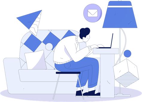 Employee Is Sending Emails Illustration Free Download People