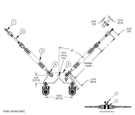 V String Assembly Tangent Suspension Twin Bundle Conductor 25k