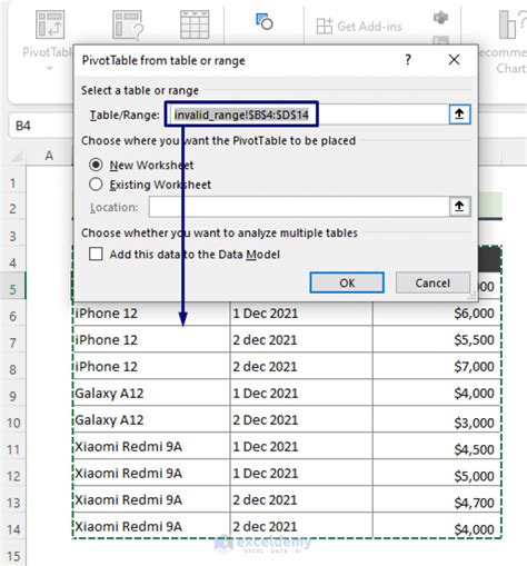 Pivot Table Is Not Picking Up Data In Excel 5 Reasons Exceldemy