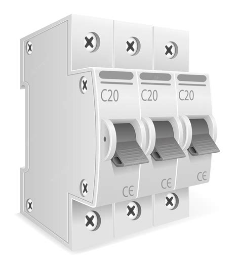 Premium Vector Automatic Electrical Switches Circuit Breaker Stock Vector Illustration