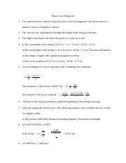 Waves On String Lab Docx Waves On A String Lab 1 For A Given Tension A Denser String Will
