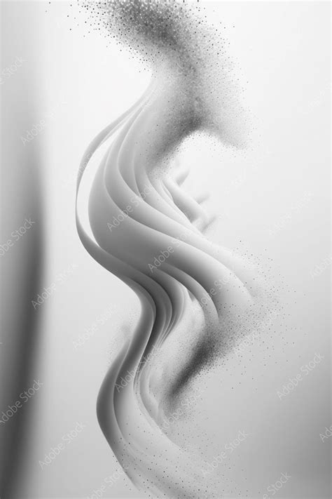 Abstract White Waves Background