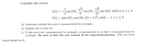 Solved Consider The Curves Chegg