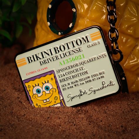 Spongebob Squarepants Driver License Keyring Fanattik