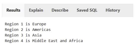 Solved Write A PL SQL Block That Will Output The Region Chegg Com