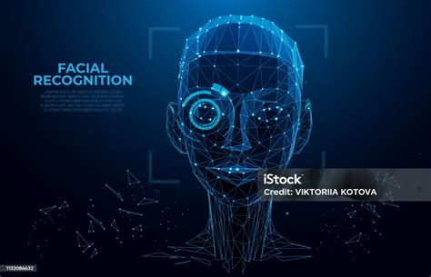 Pengenalan Wajah Wanita Cyber Wajah Robot Konsep Sistem Pengenalan Wajah Pemindaian Biometrik