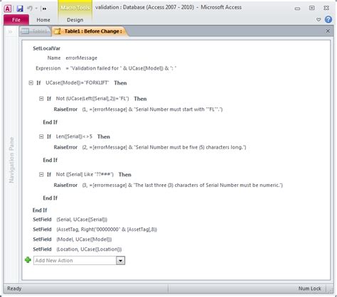 Ms Access How Can A Set Of Validation Rules Be Applied For All Forms
