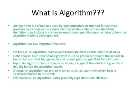 Algorithm In Computer Science