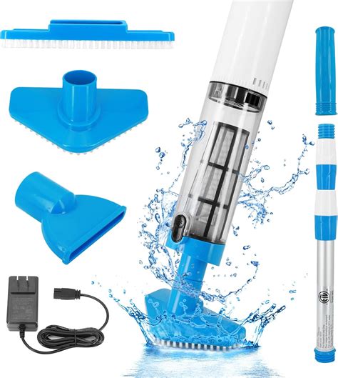 Handheld Pool Vacuum With Telescopic Pole 3 In 1 Cordless