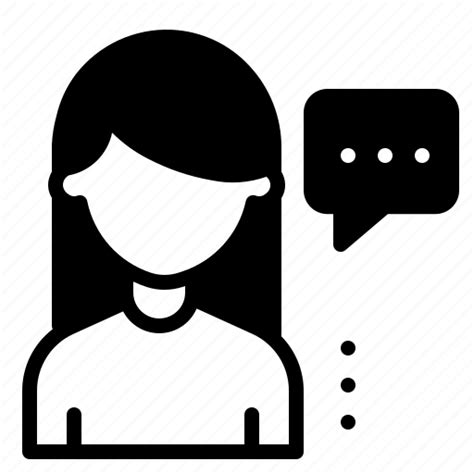 Chat Communication Female Message User Woman Icon Download On Iconfinder