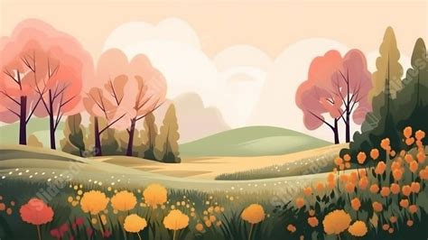 With Sky Tree And Cartoon Grass Powerpoint Background For Free Download Slidesdocs