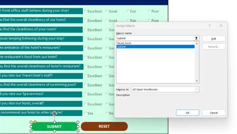 Develop A Dynamic Survey Or Feedback Form In Excel And Vba 3 Easy