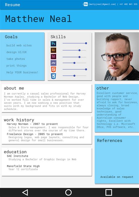 Google Inspired CV On Behance
