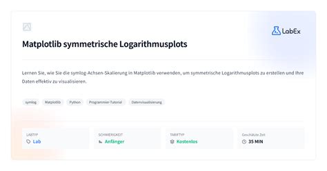 Matplotlib Symmetrische Logarithmusplots Daten Mühelos Visualisieren Labex