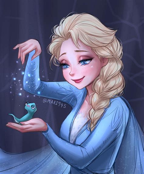 Frozen Elsa Hair Down Fan Art
