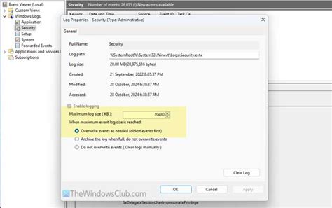 event id 521 unable to log events to security log
