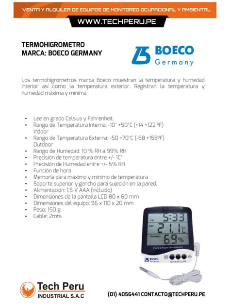 Datasheet Termohigrometro Boeco Germany Pdf Datasheet Termohigrometro Boeco Germany Pdf