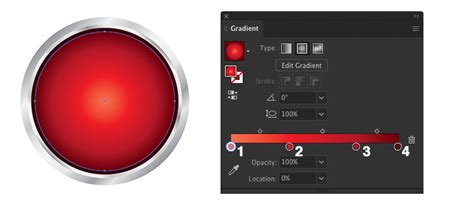 how to create a glossy vector button in adobe illustrator