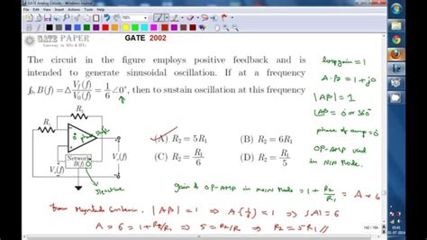 gate 2002 ece mangitude and phase criterion to generate sustained
