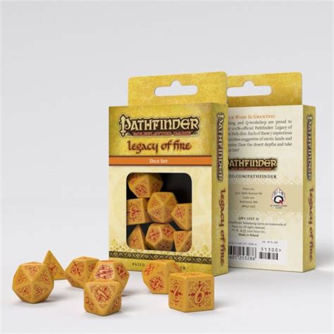 Legacy Of Fire Pathfinder Dice Set — Redqueen Mx