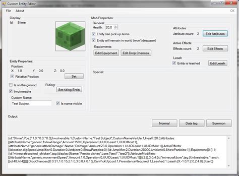 Program Entity Editor To Get Json Code Minecraft Mod