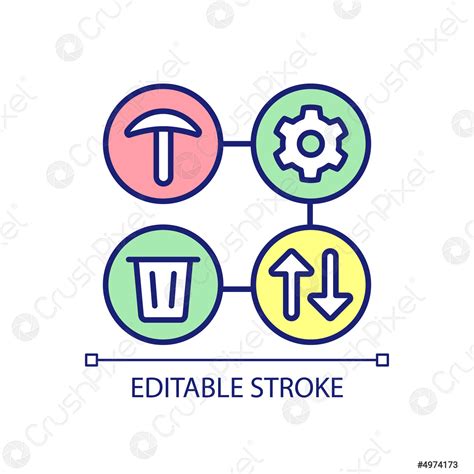 Integrated Chain Management Rgb Color Icon Stock Vector 4974173 Crushpixel