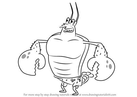 How To Draw Larry The Lobster From Spongebob Squarepants