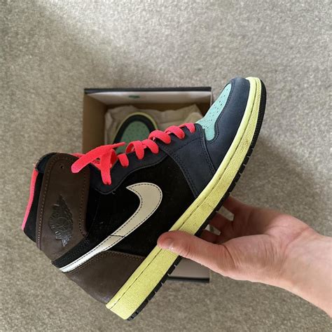 Jordan 1 High Biohack Uk 9 Excellent Condition Worn Depop