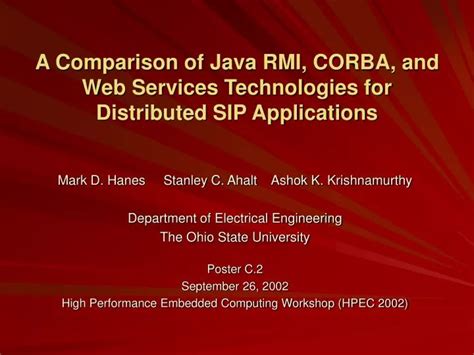ppt a comparison of java rmi corba and web services technologies