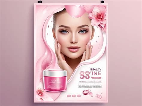 Beauty Care Poster Template 3d Premium Ai Generated Image