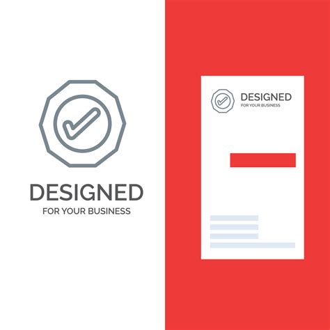 Logistic Ok Success Tick Grey Logo Design And Business Card Template 14620650 Vector Art At Vecteezy
