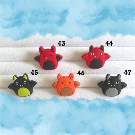 Halloween Squishmellow Bat Jibbitz Halloween Croc Skeleton Etsy